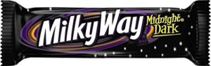 milky way midnight dark chocolate (pack of 6) candy bar, 1.76 oz.