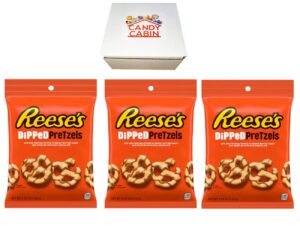 reese's chocolate dipped pretzel, box by candy cabin (reeses, 3 pack)