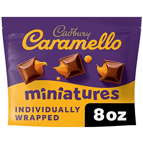 CADBURY CARAMELLO Miniatures Milk Chocolate Caramel, Easter Candy Share Pack, 8 oz