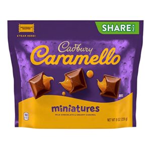 CADBURY CARAMELLO Miniatures Milk Chocolate Caramel, Easter Candy Share Pack, 8 oz