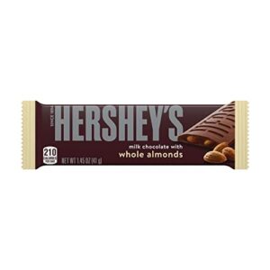 HERSHEY'S Milk Chocolate with Whole Almonds Candy Bars, 1.45 Oz (6 Count)