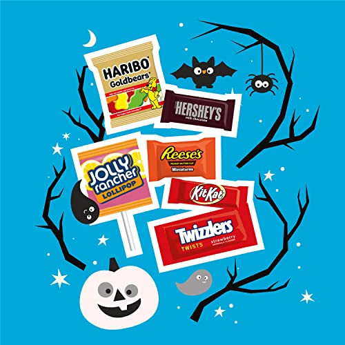 HERSHEY'S Assorted Milk Chocolate, Peanut Butter and Fruit Flavors Miniatures, Halloween Candy Variety Bag, Bulk, 101.04 oz (355 Count)