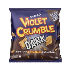 robern menz violet crumble dark chocolate - bite size chunks - 180gram / 6.3oz - imported from australia