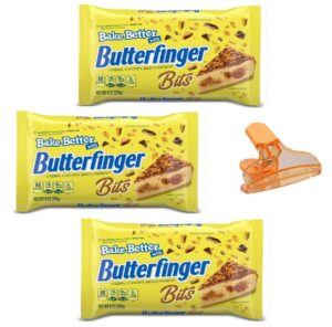 butterfinger chocolatey peanut buttery baking bits bundle includes 3 bags of baking chip bits plus bag clip packaged by favoricks