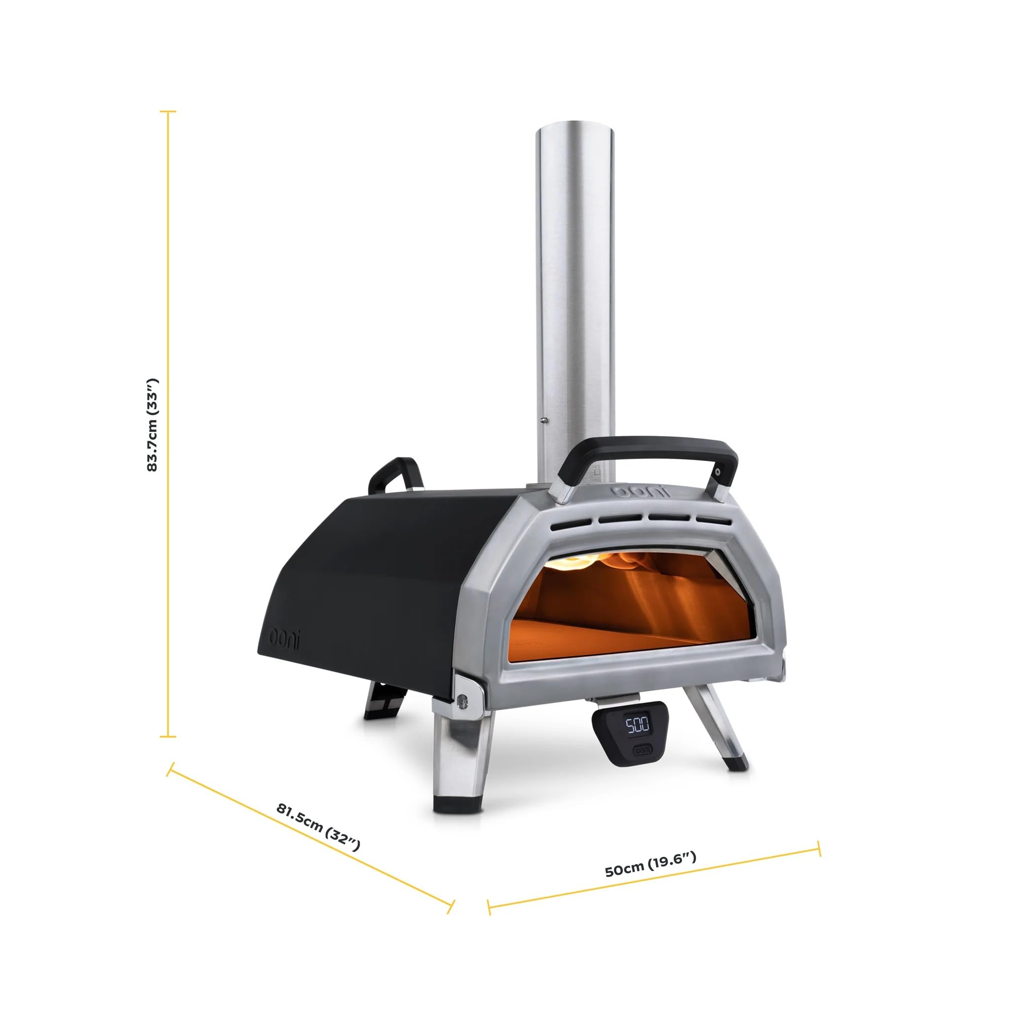 Ooni Karu 16 Multi-Fuel Outdoor Pizza Oven - Wood and Gas Fired Oven - Outdoor Cooking Pizza Oven - Fire and Stonebaked Pizza Oven for Authentic Homemade Pizzas - Dual Fuel Pizza Maker