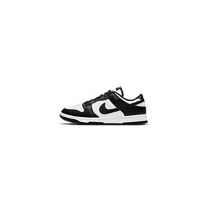 nike dunk low retro men's basketball shoes, white black white, 8 us