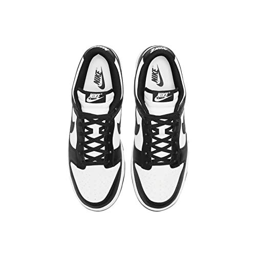 Nike Dunk Low Retro Men's Basketball Shoes, White Black White, 8 US