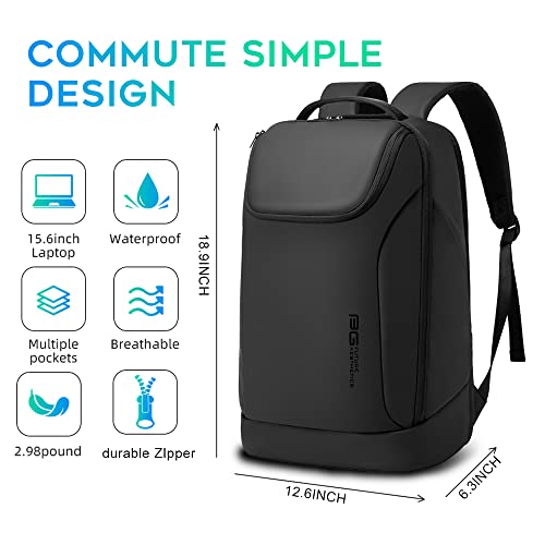 BANGE Business Commute Backpack Waterproof fit 15.6 Inch Commute backpack,Travel Durable Backpack