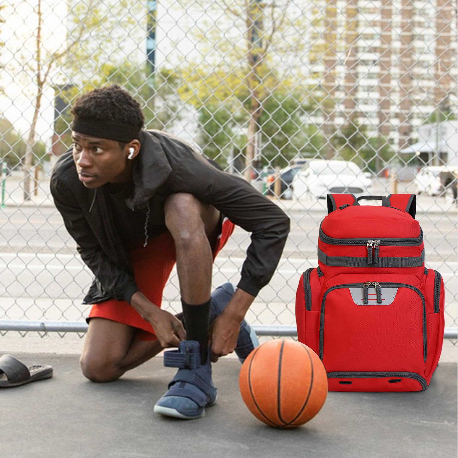 Goloni Basketball Backpack,Basketball bag with Ball Compartment & Shoe Compartment,Gym Backpack for Men,Basketball Bag Backpack Fit Soccer,Volleyball,Basketball