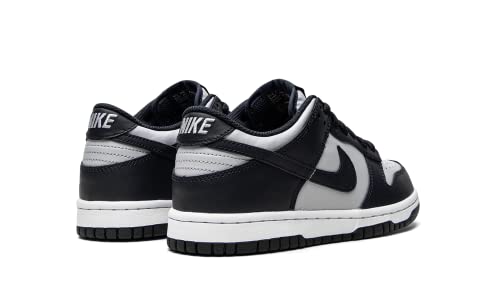 Nike Boy's Youth Dunk Low GS shoe, Wolf Grey/Dark Obsidian, 7 Big Kid