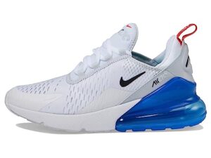 nike air max 270 (big kid) white/black/pure platinum/light photo blue 7 big kid m