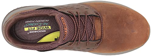 Skechers USA Men's Men's Delson 3.0-Ezra Leather Bungee Lace Slip On Sneaker, CDB, 11 X-Wide