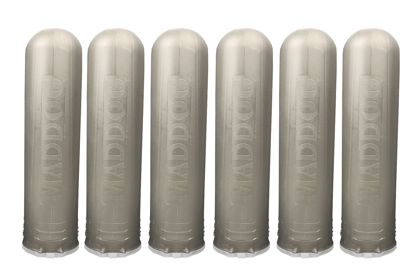 Maddog 150 Round BONES Paintball Pod - Smoke - 6 Pack