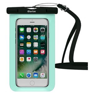 ibarbe waterproof case,2 pack universal cell phone dry bag pouch underwater cover for iphone x 8 plus 7 7 plus 6s 6 6s plus se samsung galaxy note s9 s s8 lus s7 s6 edge etc.to 5.7 inch,teal