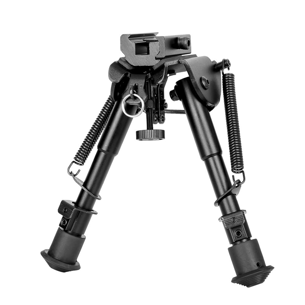 6-9 Inches Bipod Tactical Airsoft Rifle Hunting Bipod Weaver Quad Rail Mount Sling Stud Swivel Picatinny Slot Adaptor 20mm Bipod Adapter