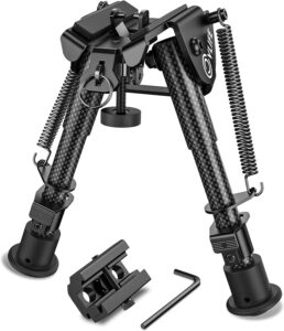 cvlife bipod, carbon fiber bipod for rifle with picatinny adapter 6-9 inches bipod