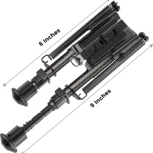 CVLIFE Bipod, Carbon Fiber Bipod for Rifle with Picatinny Adapter 6-9 Inches Bipod