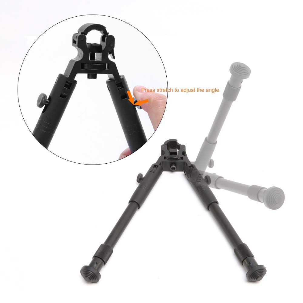 Nabila Clamp-on Bipod for Rifles/Gun Holders 6-9 inch Folding Hard Bipod Adjustable Height Rubber Feet Metal Universal Mount