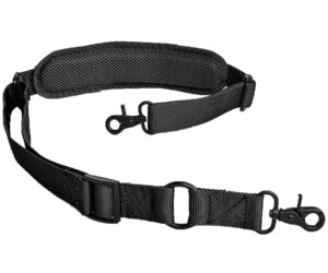 2 point rifle sling with shoulder pad quick adjustable gun strap multi-use two point sling (black)