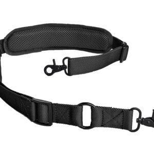 2 Point Rifle Sling with Shoulder Pad Quick Adjustable Gun Strap Multi-Use Two Point Sling (Black)