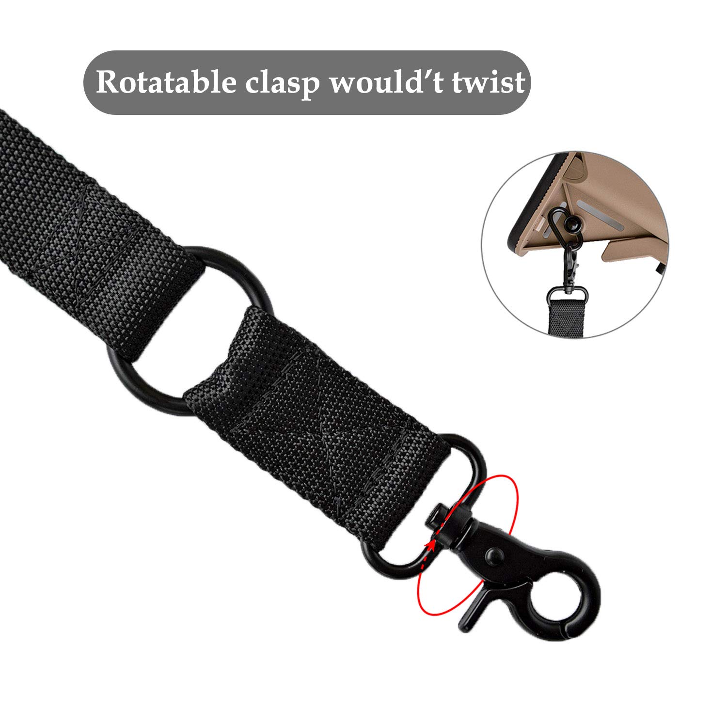 2 Point Rifle Sling with Shoulder Pad Quick Adjustable Gun Strap Multi-Use Two Point Sling (Black)