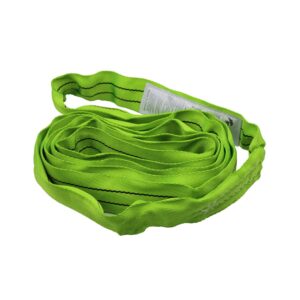 indusafe 6ft endless round slings, 2” spanset round slings, polyester endless loop lifting straps, 5300lbs vertical capacity, heavy duty rigging strap for lifting and towing (green)