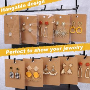 ovsor Earring Display Cards - 3.5 x 2.4 Inches Earring Cards with Packaging Bags for Earrings Necklace Jewelry Cards