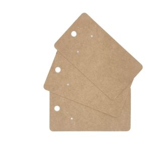 HUAPRINT Earring Card Holder,Earring Cards(Brown, 200 Pack)-Jewelry Display Card-Blank Kraft Paper Tag-Hanging Jewelry Cards for DIY Ear Studs, Earring Packaging