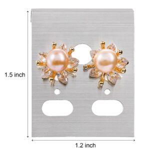 Lawei 500 Pack Hanging Earring Cards Earring Card Holder, Plain 1.2" x 1.5" Earring Display Holder with 6 Holes for Ear Studs, Bulk Plastic Earring Display Cards for Selling