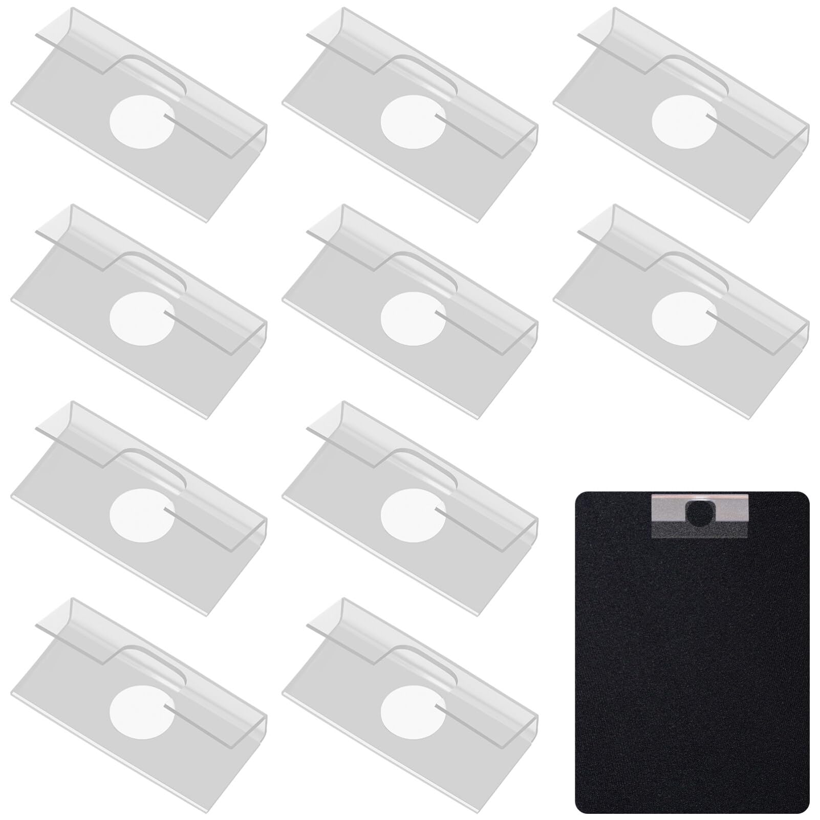 Milisten 200PCS Earring Card Adapter Self-Adhesive Lip Adapter Plastic Lip Hanger for Earring Necklace Card Display