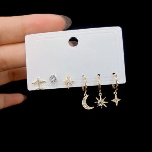 100Pcs Multi Hole Earring Display Card Blank Kraft Paper Earring Studs Cards Jewelry Display Cards Earring Holders with Clear Cellophane Bags for Jewelry Accessory Display