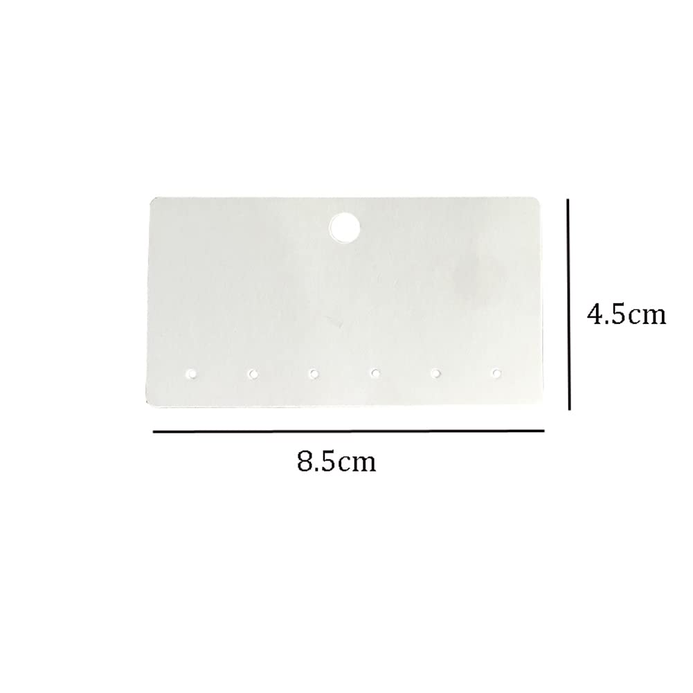 100Pcs Multi Hole Earring Display Card Blank Kraft Paper Earring Studs Cards Jewelry Display Cards Earring Holders with Clear Cellophane Bags for Jewelry Accessory Display