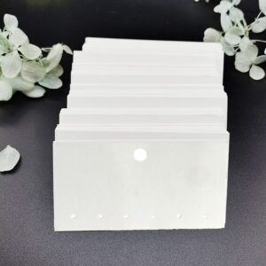 100Pcs Multi Hole Earring Display Card Blank Kraft Paper Earring Studs Cards Jewelry Display Cards Earring Holders with Clear Cellophane Bags for Jewelry Accessory Display