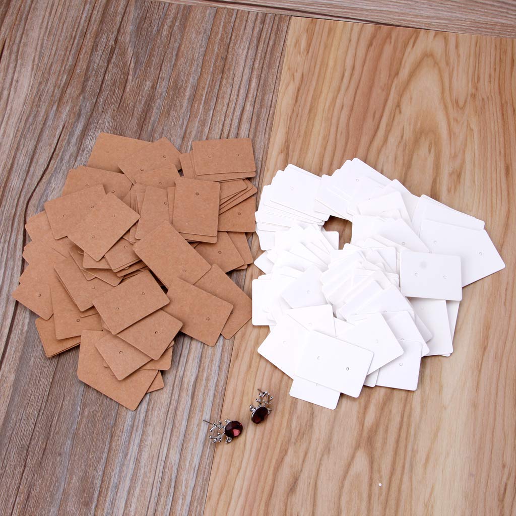 Earring Dangler,100Pcs/Set Kraft Paper Cards Earrings Ear Studs Display Jewelry Packaging Cards