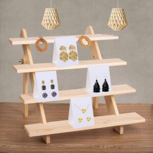 LYGIV 100PCS Standing Earring Cards for Selling | White Necklace Display Card Holder Supplies for Jewelry Show Business Shop¡­