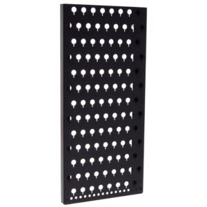 Angelynn's Wall Mounted Earring Holder Organizer for Stud Dangle Pierced Earrings, Hanging Closet Jewelry Storage Rack, Michelle Black