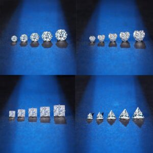 Stainless Steel Stud Earrings for Women 25-50 Pairs Mens Surgical Steel Earrings Hypoallergenic Cubic Zirconia Earring 4-8 mm (Silver)