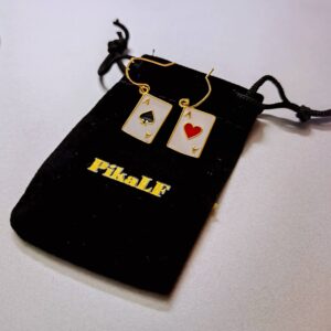 PikaLF Ace Cards Earrings For Wowomen, Ace Playing Card Earrings, Ace Poker Card Earrings, Ace Spade Earrings Hypoallergenic, Gambling Casino Jewelry