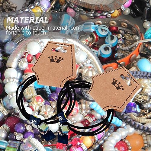 VOSAREA 100pcs Decor Choker Display Card for Jewelry Necklace displaying Cards Hair Band Cards Display Cards for Jewelry Necklace Cards Jewelry Supplies Paper Earring Card Crown