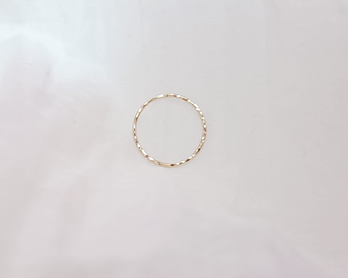 Hand Made Hammered 14K Gold Filled Texture Tiny Hoop Earring Nose Ring Cartilage Huggie Helix Piercing Septum Tragus Sleepers Women Men Teenagers 925 Sterling Silver 14K Rose Gold Fill 22G 20G 24G