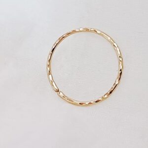 Hand Made Hammered 14K Gold Filled Texture Tiny Hoop Earring Nose Ring Cartilage Huggie Helix Piercing Septum Tragus Sleepers Women Men Teenagers 925 Sterling Silver 14K Rose Gold Fill 22G 20G 24G