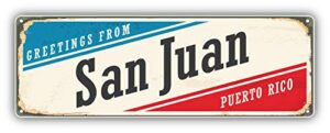 san juan retro travel tin sign truck car window bumper sticker decal 5"