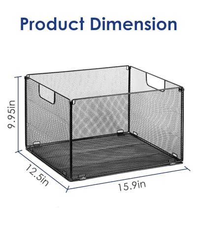 Housmile Hanging File Organizer, Foldable Mesh File Organizer, Hanging File Folder Organizer, Desk File Organizer, Letter Size File Box