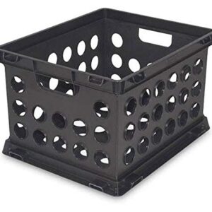 Sterilite 16939006 Plastic Heavy Duty File Crate Stacking Storage (2 Pack)