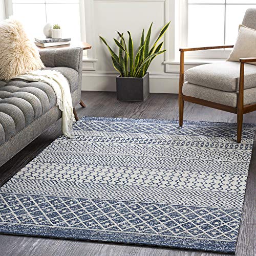 Livabliss Tirian Bohemian Moroccan Area Rug,5' x 7'3",Dark Blue