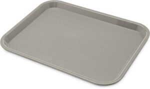 carlisle foodservice products ct101423 cafe standard plastic cafeteria/fast food tray, nsf certified, bpa free, 14" length x 10" width, gray (pack of 24)