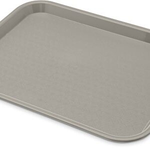 Carlisle FoodService Products CT101423 Cafe Standard Plastic Cafeteria/Fast Food Tray, NSF Certified, BPA Free, 14" Length x 10" Width, Gray (Pack of 24)