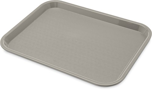 Carlisle FoodService Products CT101423 Cafe Standard Plastic Cafeteria/Fast Food Tray, NSF Certified, BPA Free, 14" Length x 10" Width, Gray (Pack of 24)