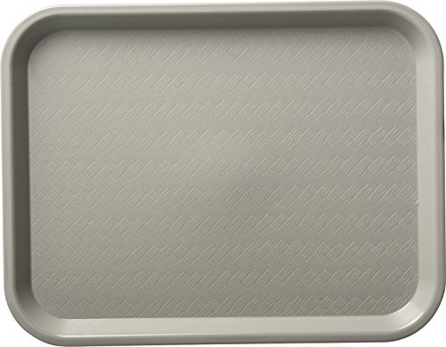 Carlisle FoodService Products CT101423 Cafe Standard Plastic Cafeteria/Fast Food Tray, NSF Certified, BPA Free, 14" Length x 10" Width, Gray (Pack of 24)