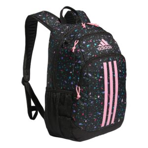 adidas creator 2 backpack, speckle black/bliss pink/black, one size